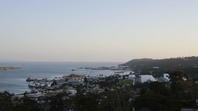 Point Loma with Boats in the San Diego Bay | Drone Video - 1 ...