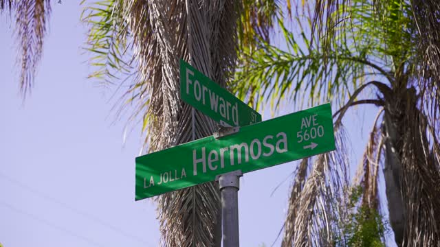Street signs for Forward Street and La Jolla Hermosa | Video ...