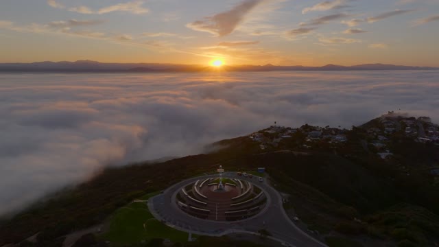 Mount Soledad and the Mt. Soledad National Veterans Memorial over the ...