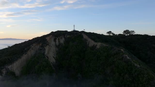 Mount Soledad and the Mt. Soledad National Veterans Memorial over the ...