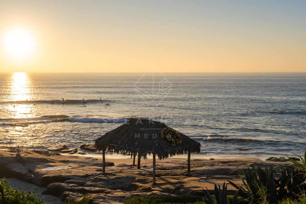 Photo of Windansea Beach and the iconic surf shack with a Christmas ...